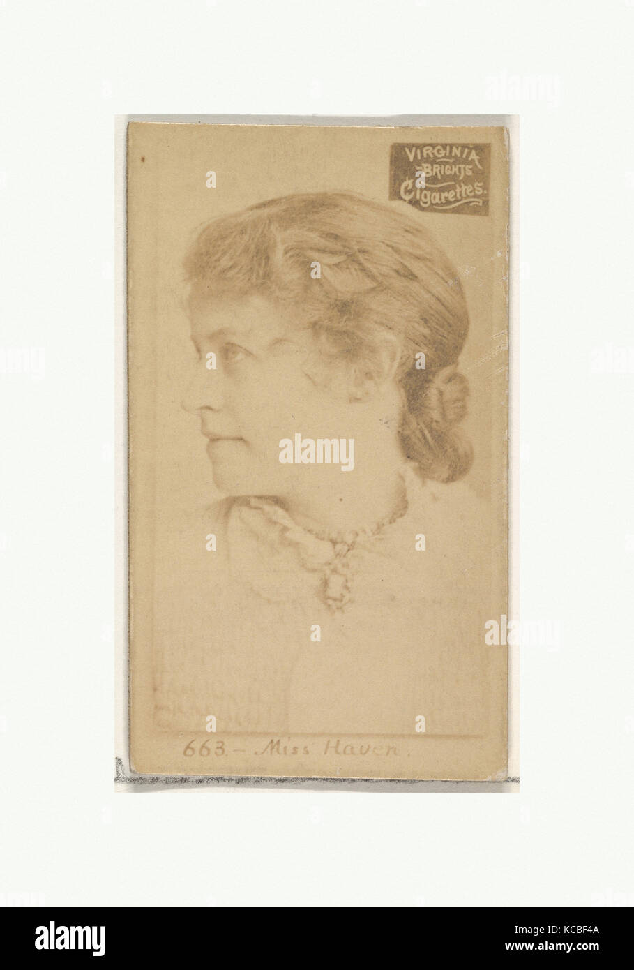 Card 663, Miss Haven, from the Actors and Actresses series (N45, Type 2 ...