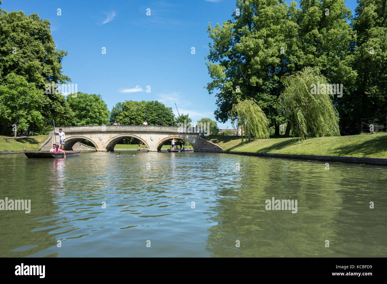 Punting on the river Cam in Cambridge Stock Photo - Alamy