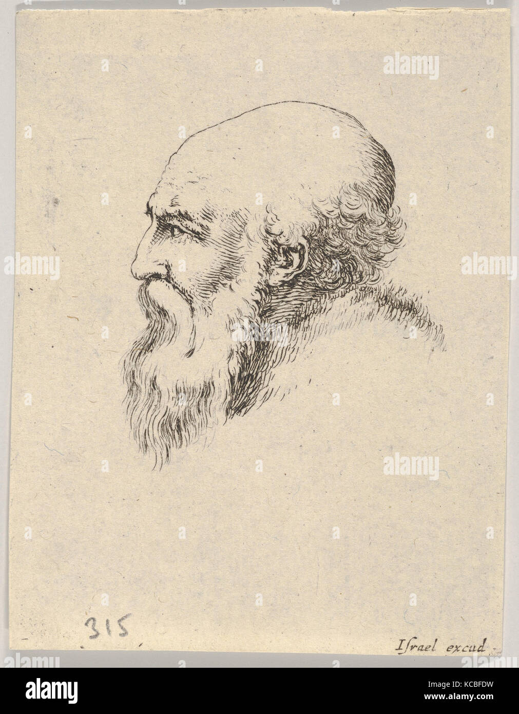 Old Man Side Profile Drawing