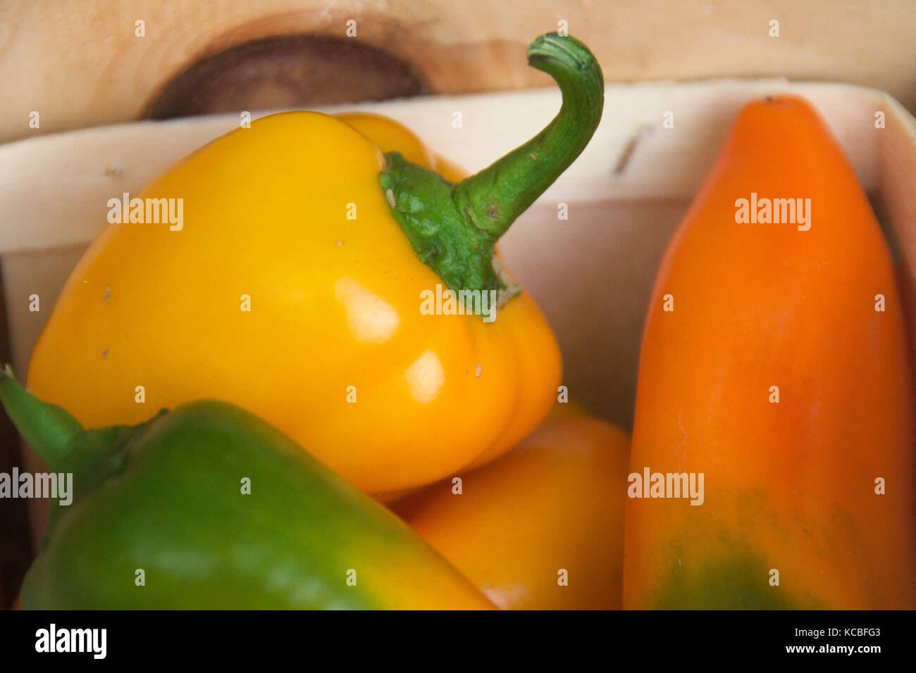 Red Yellow Green Sweet Peppers Individual Container Farmers Market ...
