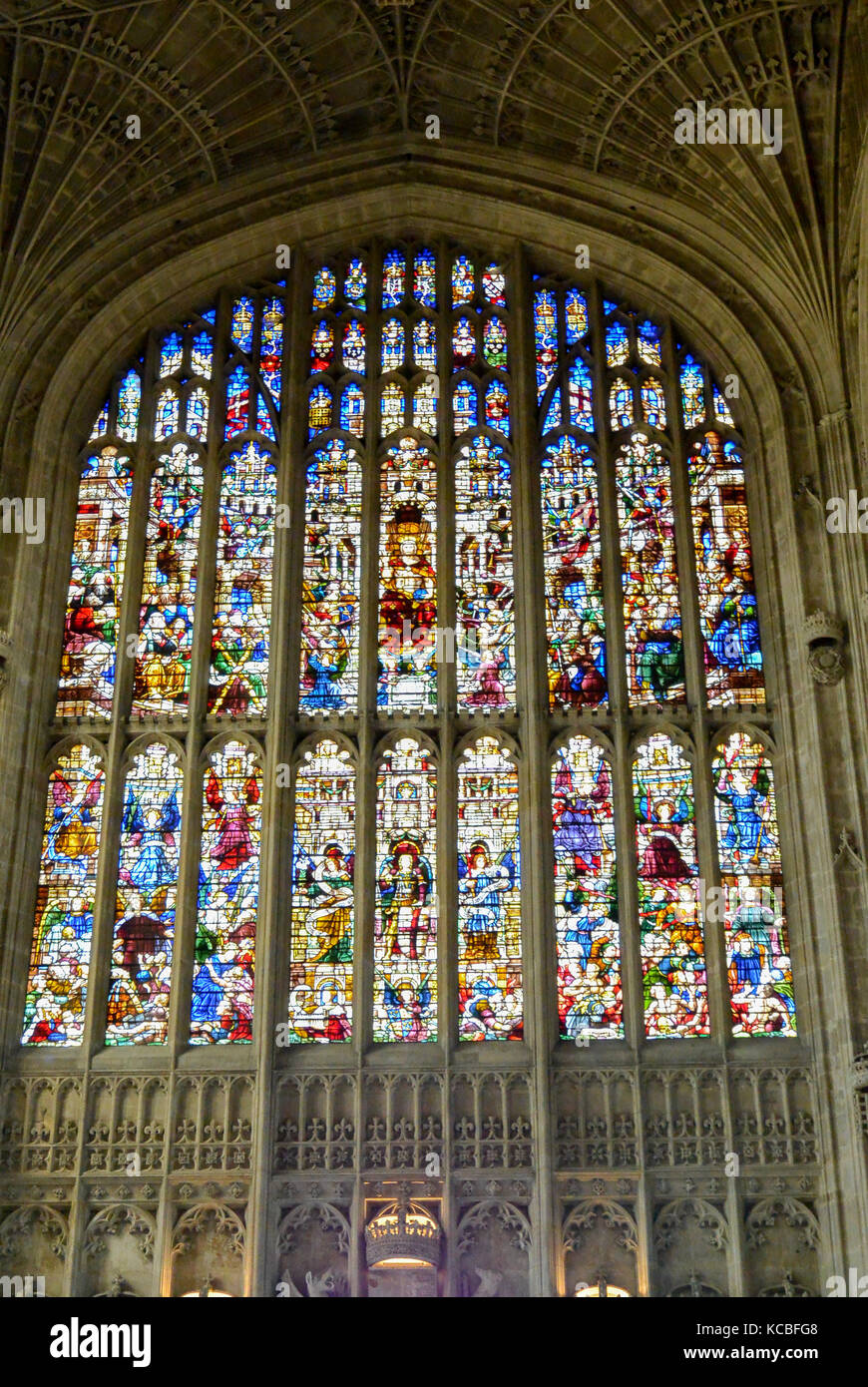 Stained glass in church in Cambridge Stock Photo - Alamy