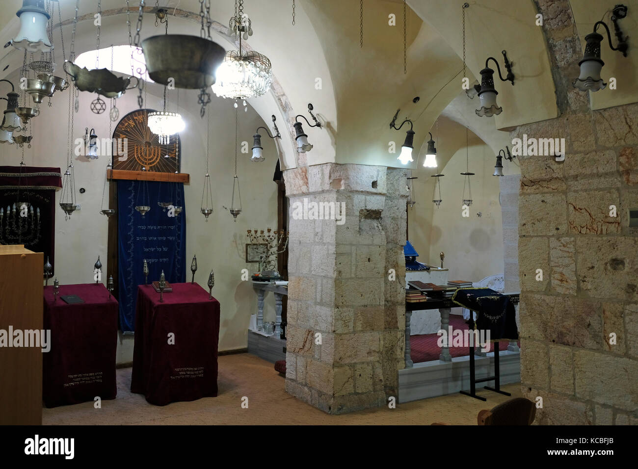 Interior of the Karaite synagogue the oldest active synagogue in ...