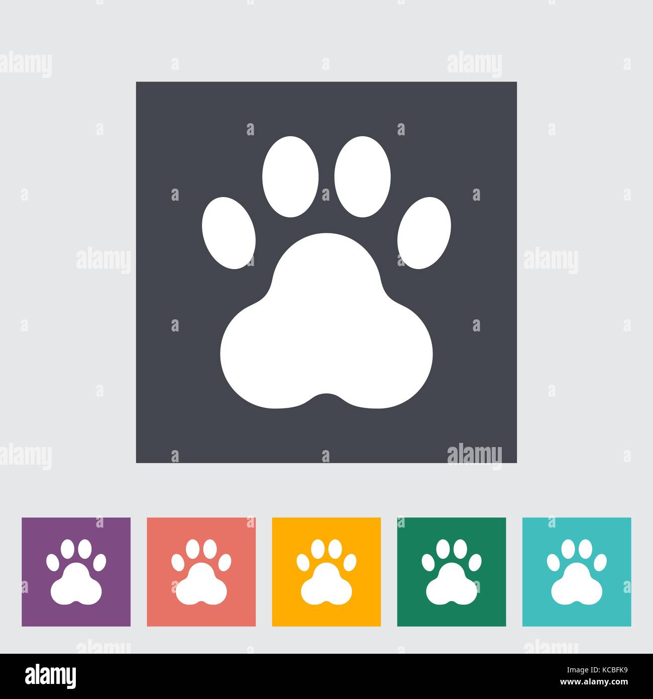 Paw icon. Flat vector related icon for web and mobile applications. It ...