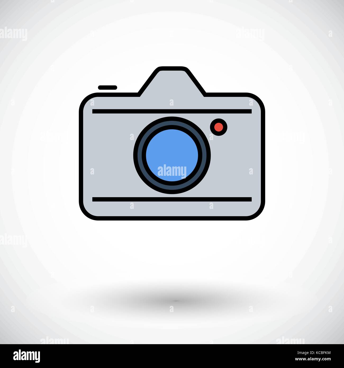 Camera. Flat icon on the white background for web and mobile ...