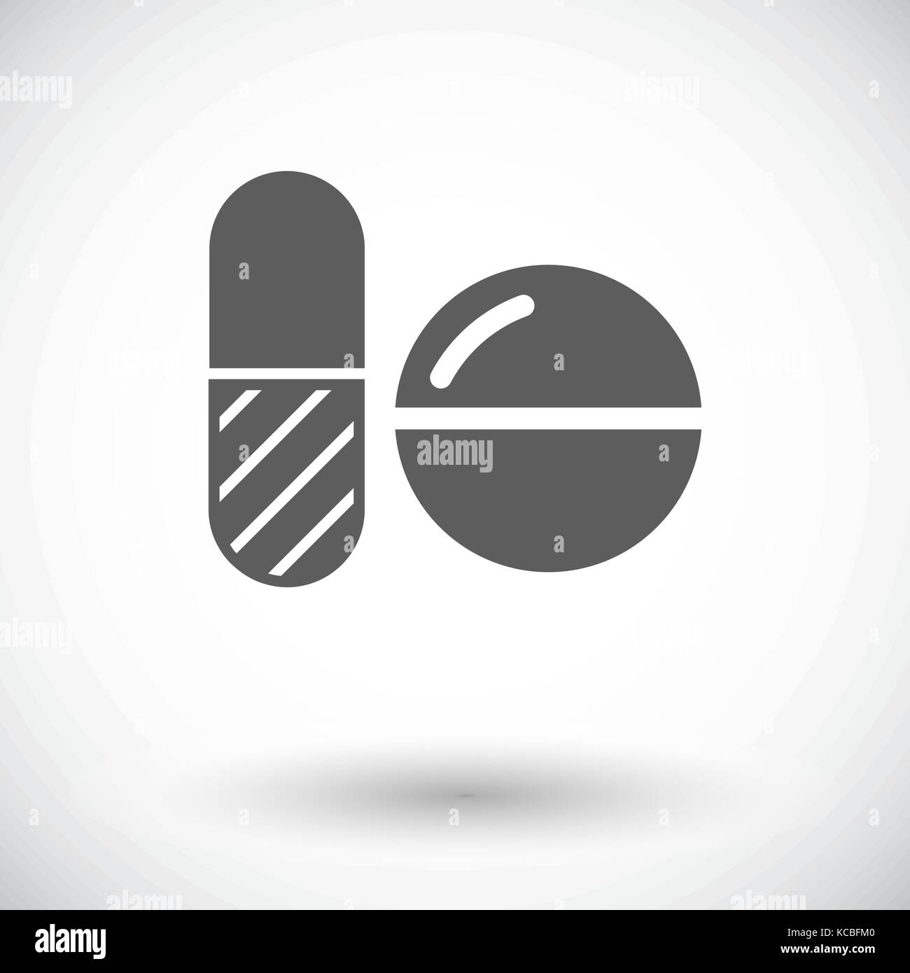 Contraceptive pills. Single flat icon on white background. Vector ...