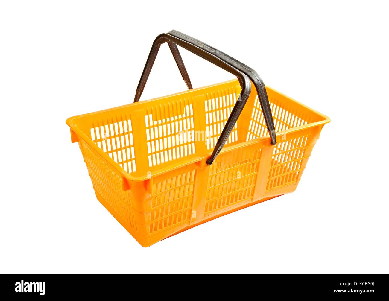 Shopping basket isolated on white Stock Photo - Alamy