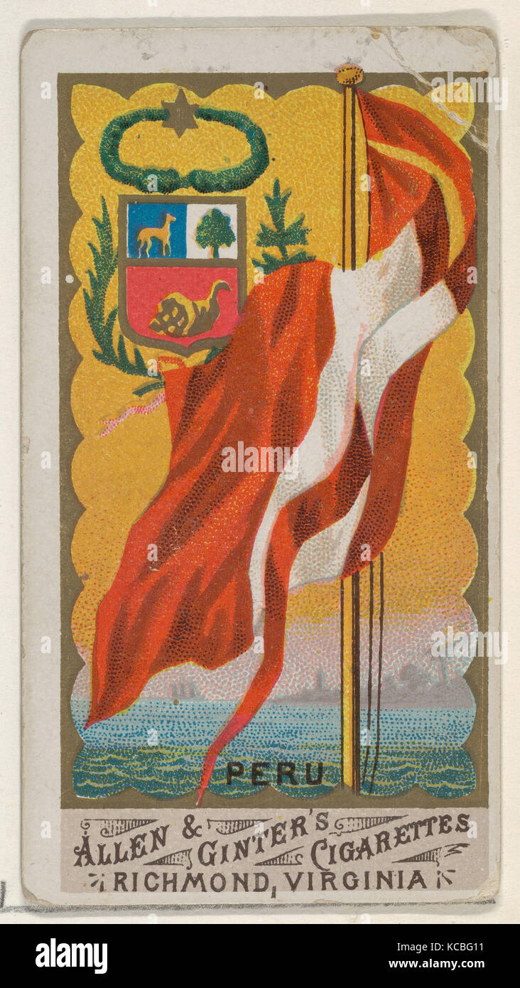 Peru, from Flags of All Nations, Series 1 (N9) for Allen & Ginter ...