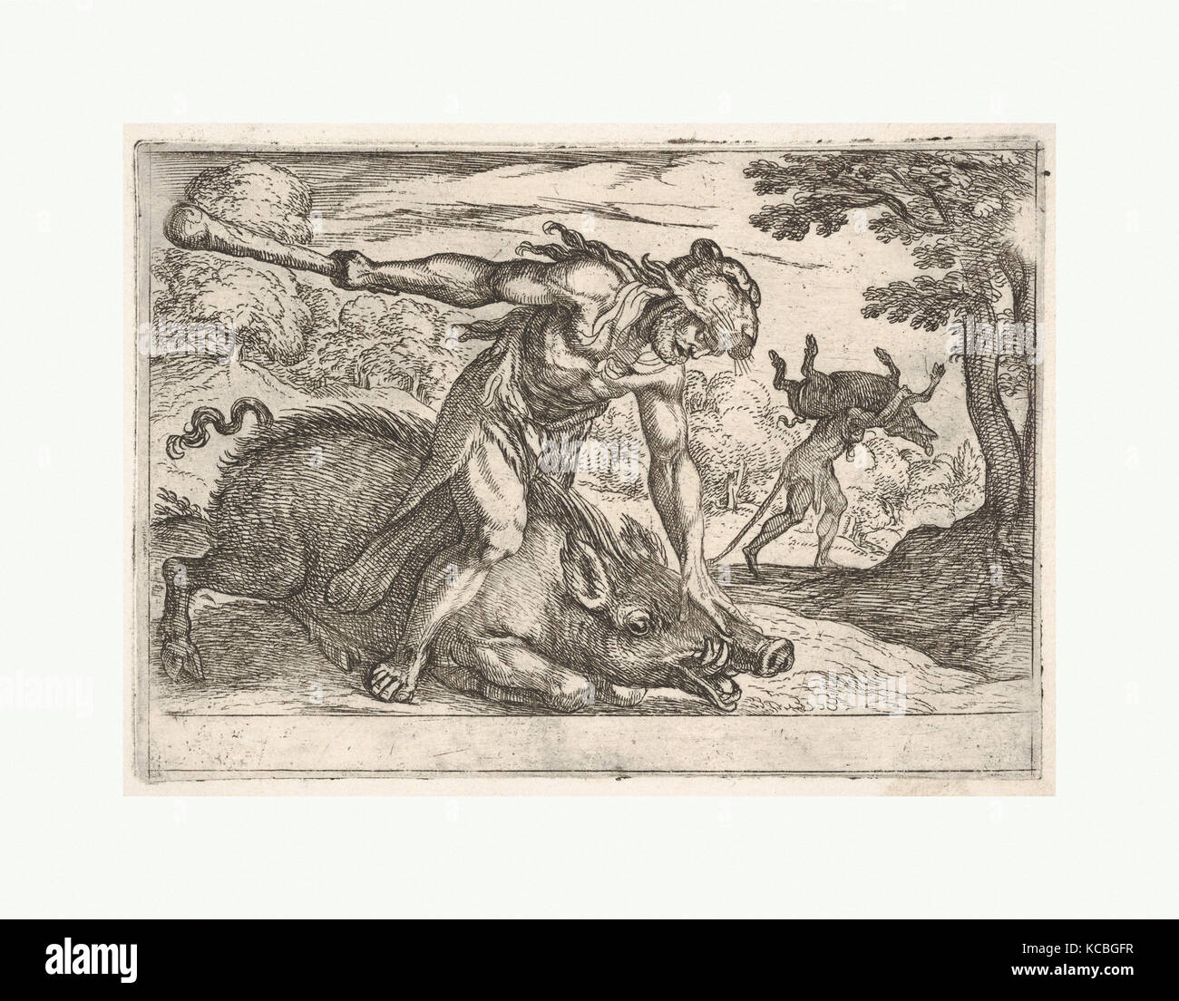 Hercules and the boar of erymanthus hi-res stock photography and images ...