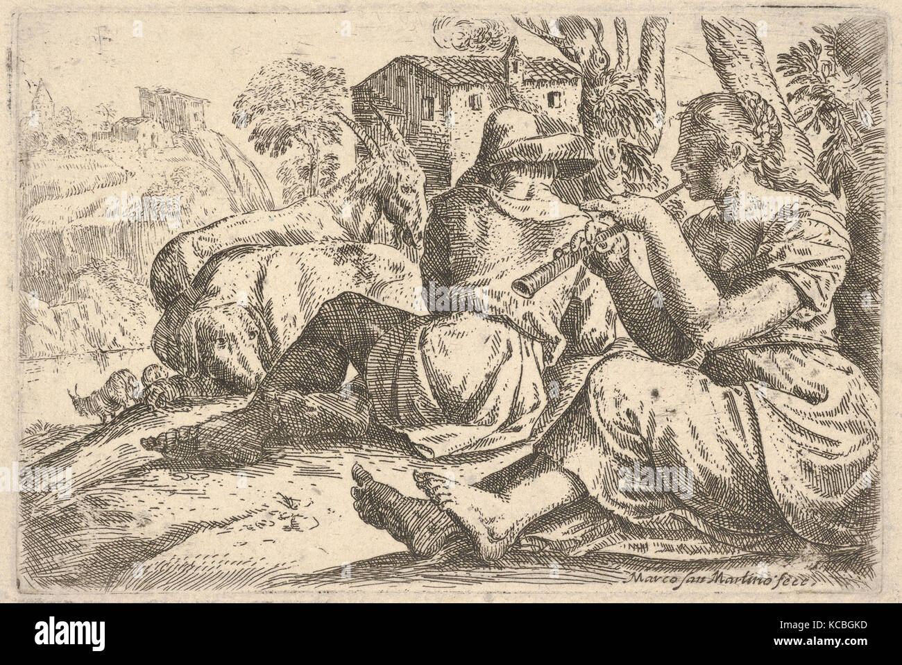 Shepherd and Shepherdess, Playing Flute, Marco San Martino Stock Photo ...