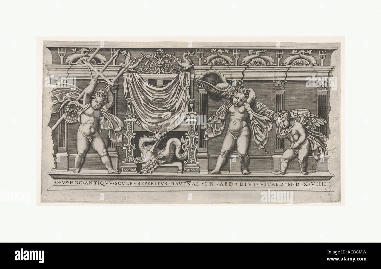 Le Bas Relief aux Trois Amours (The Throne of Neptune), After Marco ...