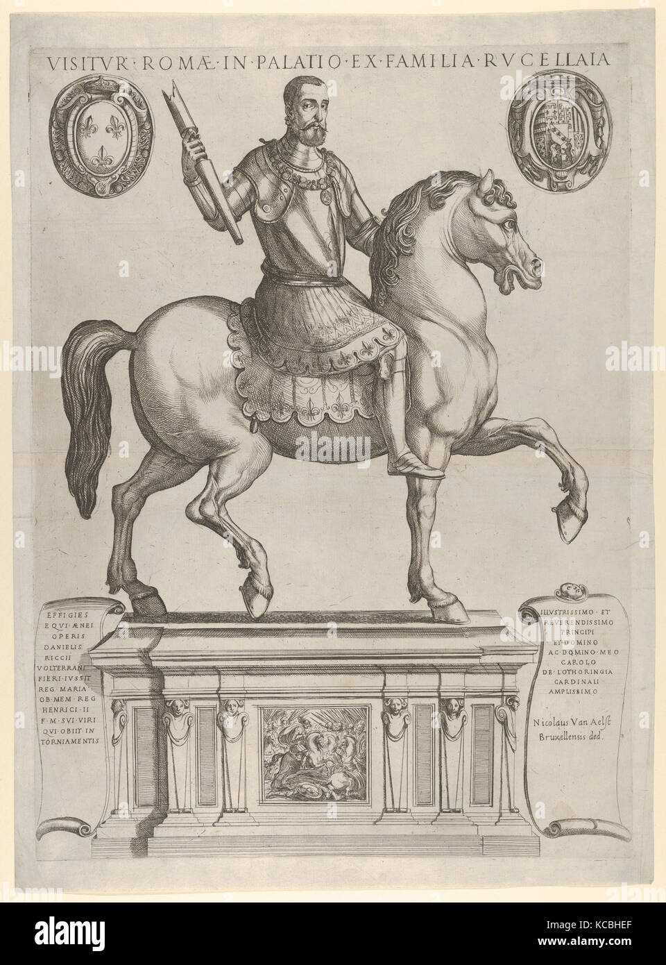 Equestrian Statue of Henry II, King of France, in the Palazzo Rucellai ...
