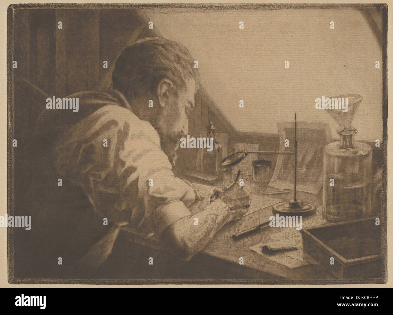 Self Portrait, ca. 1890, Etching with roulette and mezzotint, Sheet: 7 ...