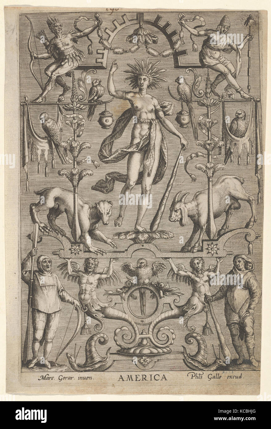 America, from the Four Continents, After Marcus Gheraerts the Elder, ca ...