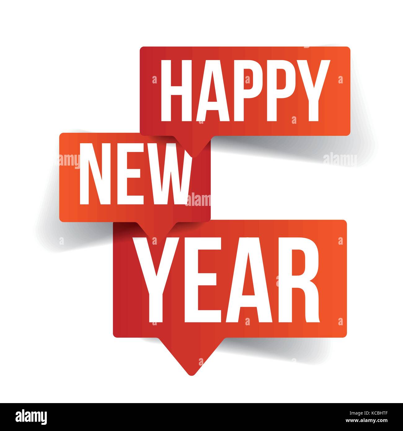 Happy New Year speech bubbles Stock Vector Image & Art - Alamy