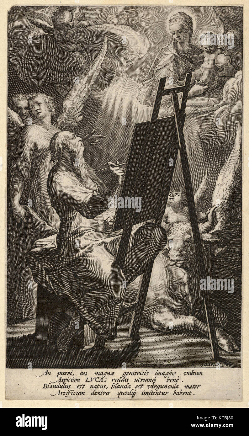 Drawings and Prints, Print, Saint Luke Painting the Virgin, Artist ...