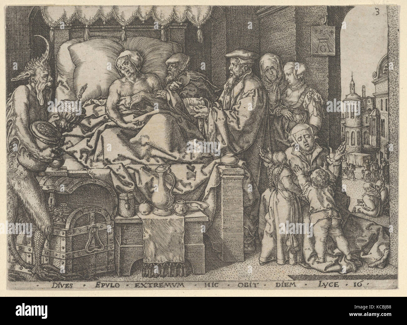 The Rich Man on His Deathbed, from The Parable of the Rich Man and ...