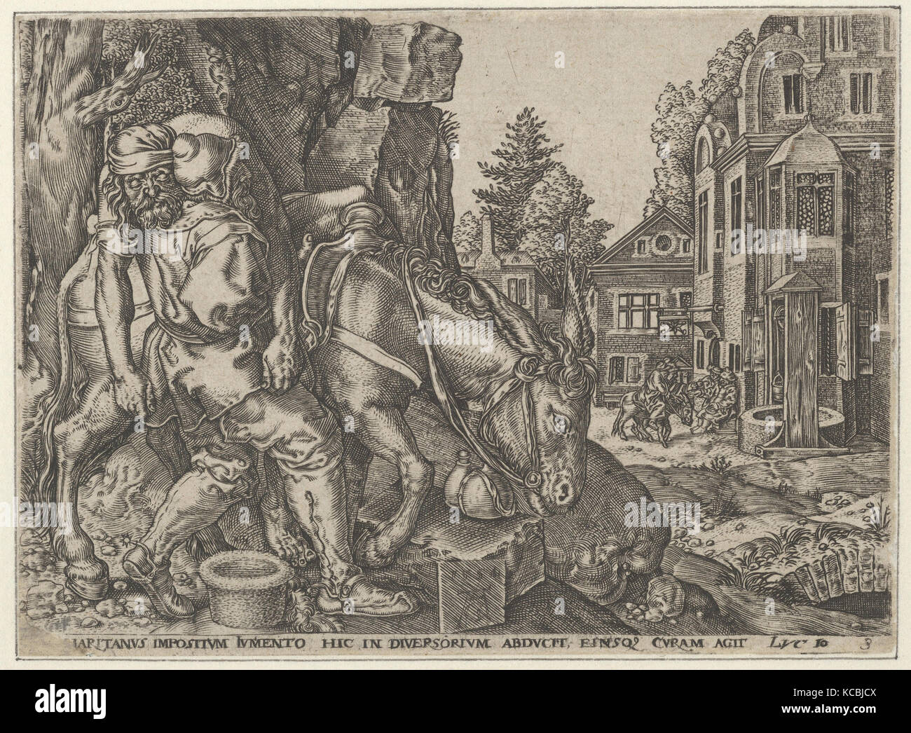 Copy of The Good Samaritan Putting the Traveller on His Donkey, from ...