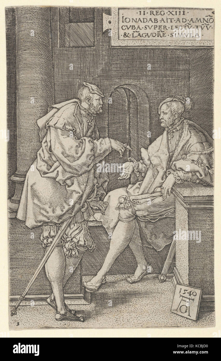 Amnon and Jonadab, from The Story of Amnon and Tamar, Heinrich ...