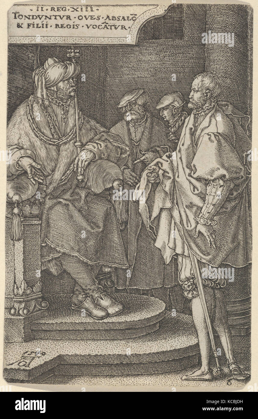Absalom Inviting David and His Brothers, Heinrich Aldegrever, 1540 ...