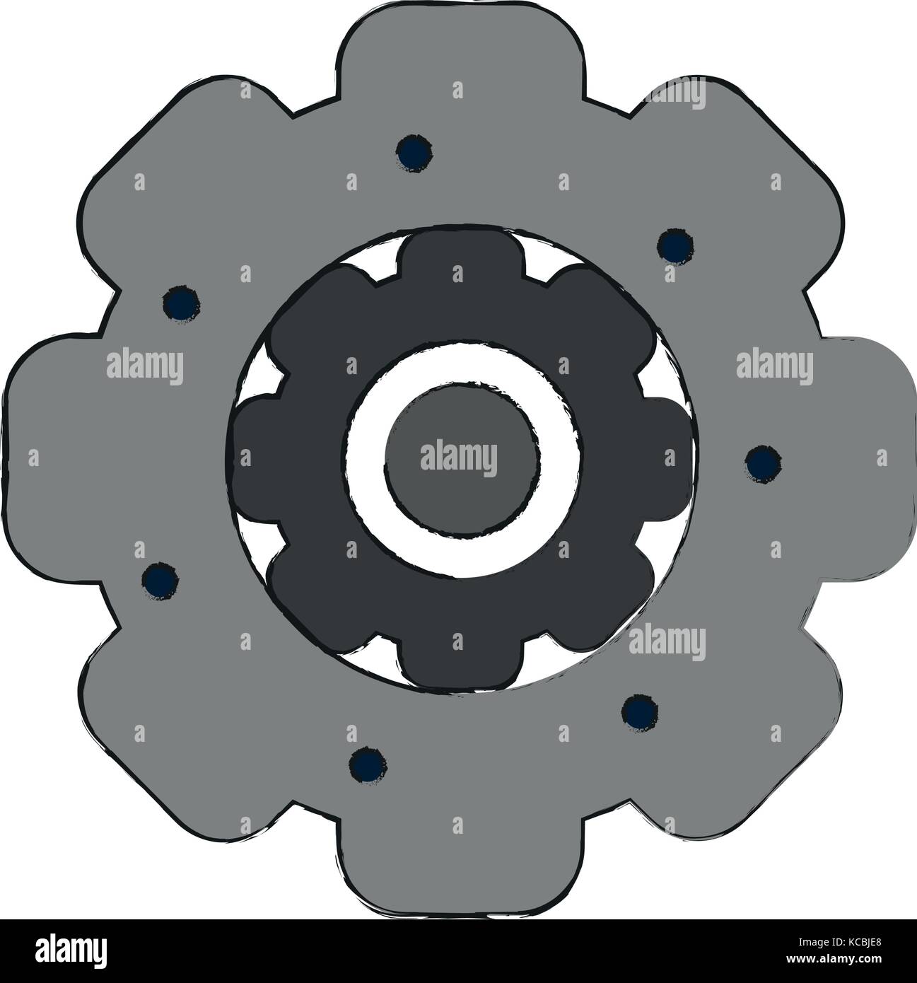 Gear machinery piece Stock Vector Image & Art - Alamy
