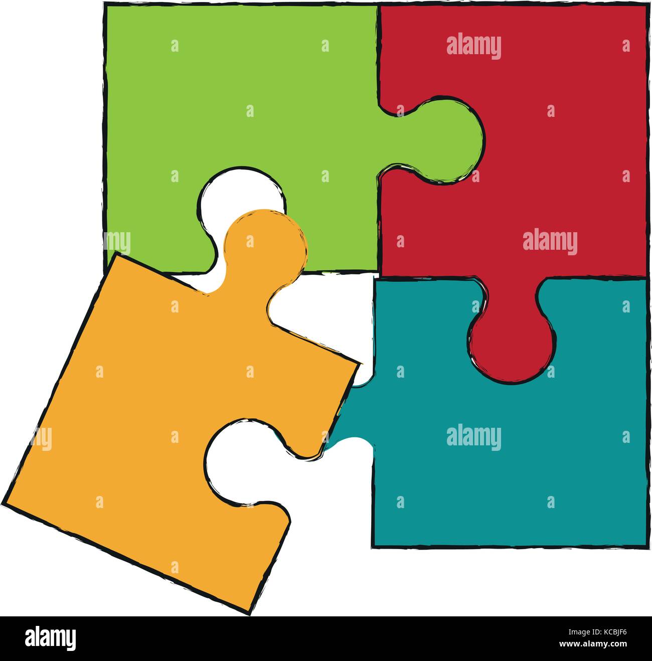 Puzzle pieces symbol Stock Vector Image & Art - Alamy