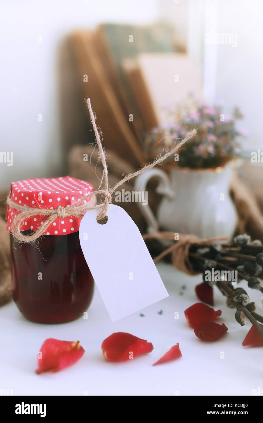 harvest rustic homemade jam Stock Photo - Alamy