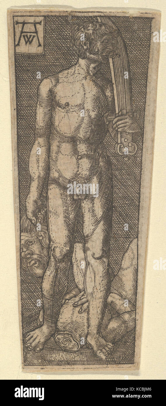 Reverse Copy of the Top of Dagger Sheath with David Holding the Head of ...