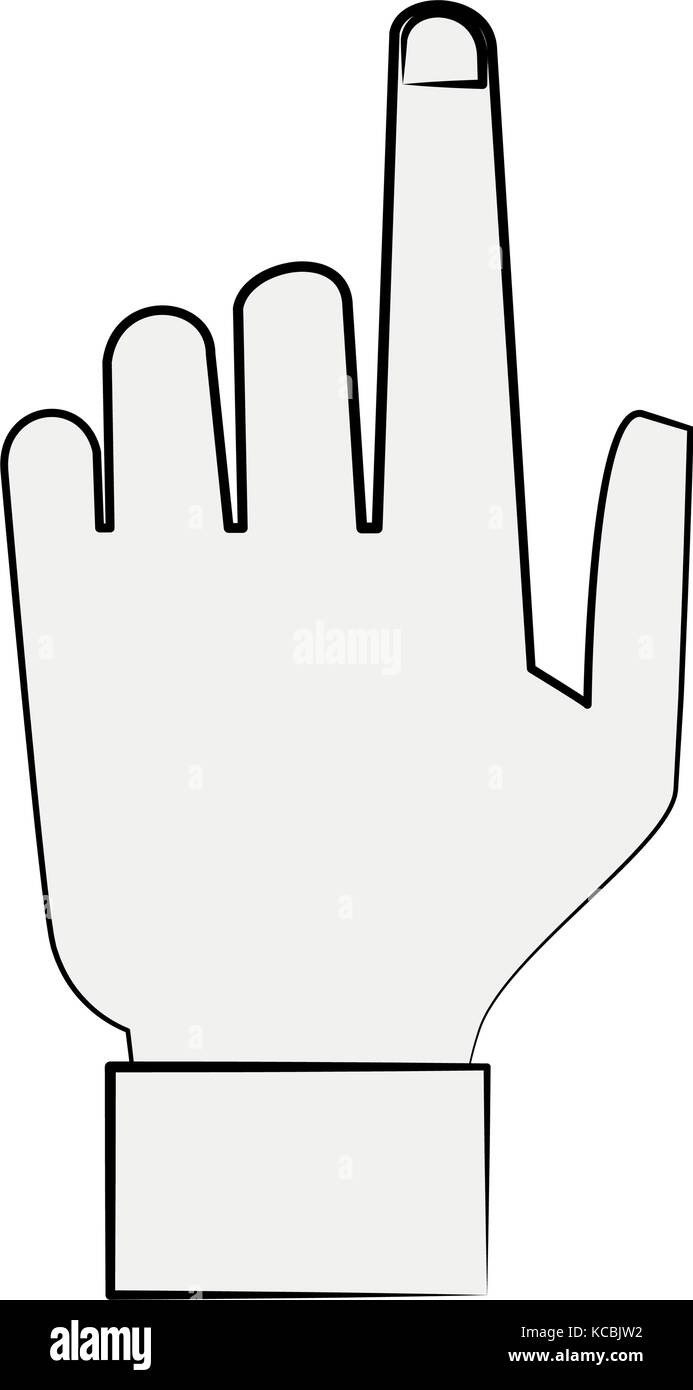 Hand with finger up Stock Vector Image & Art - Alamy