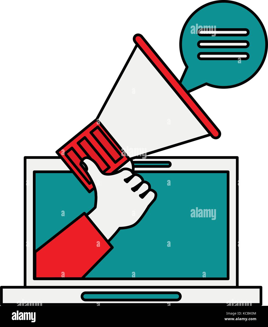 Online advertising in laptop Stock Vector Image & Art - Alamy