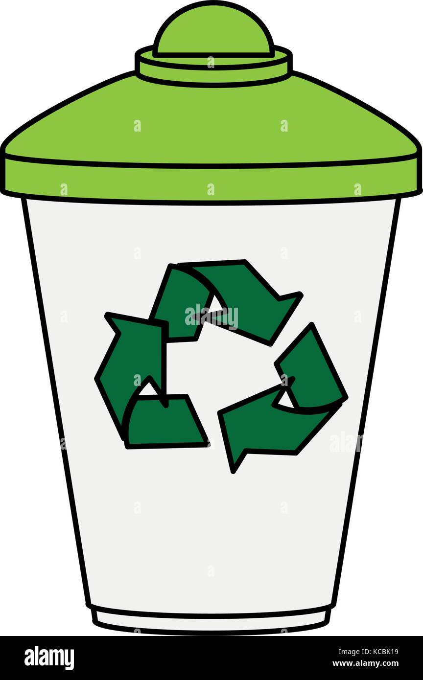 Recycle trash can Stock Vector Image & Art - Alamy