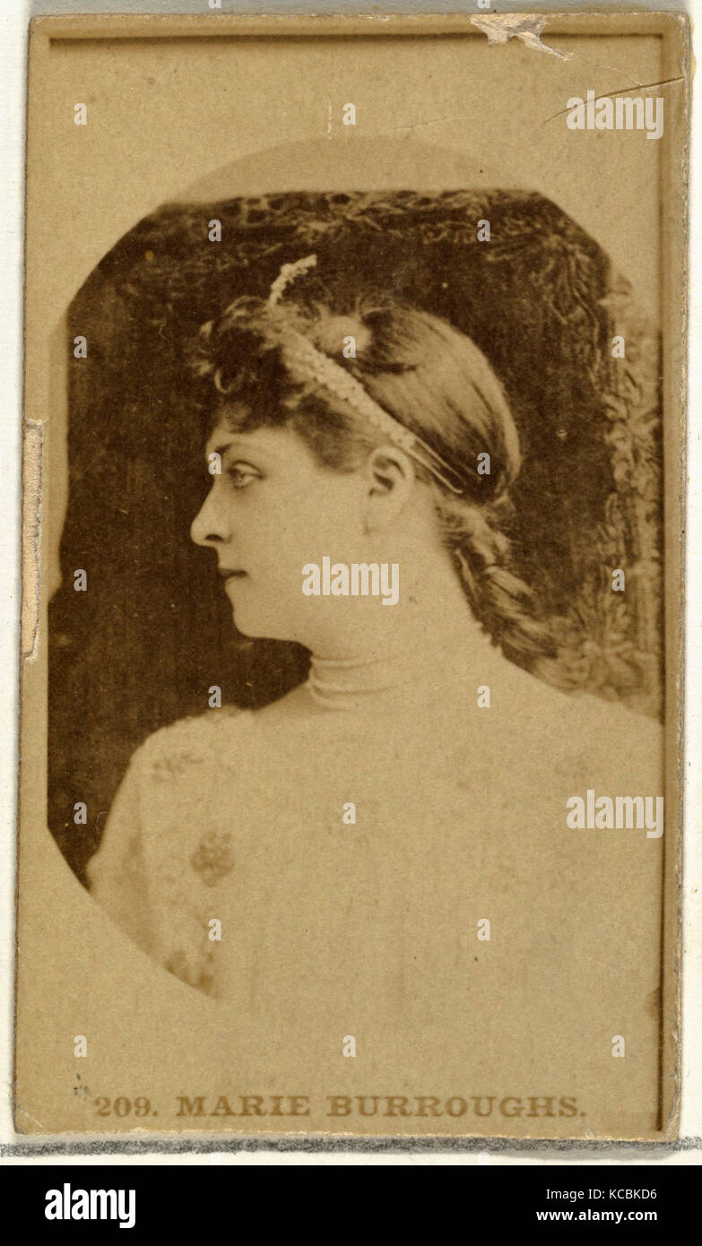 Drawings and Prints, Photograph, Card Number 209, Marie Burroughs, from ...