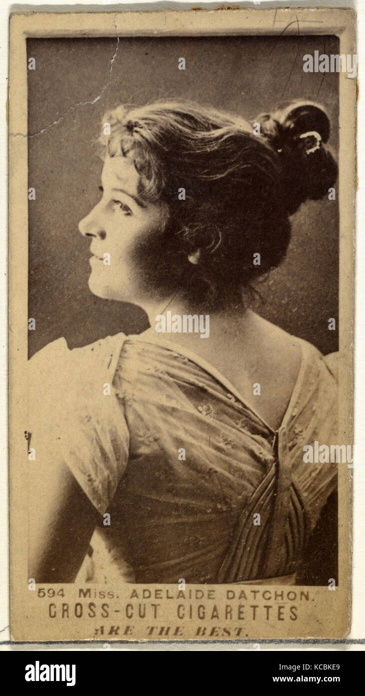 Drawings and Prints, Photograph, Card Number 594, Miss Adelaide Datchon ...