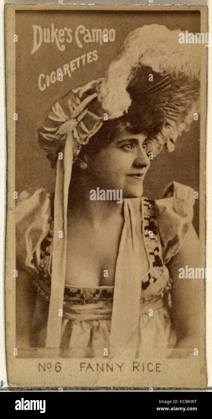 Drawings and Prints, Photograph, Card Number 6, Fanny Rice, from the ...