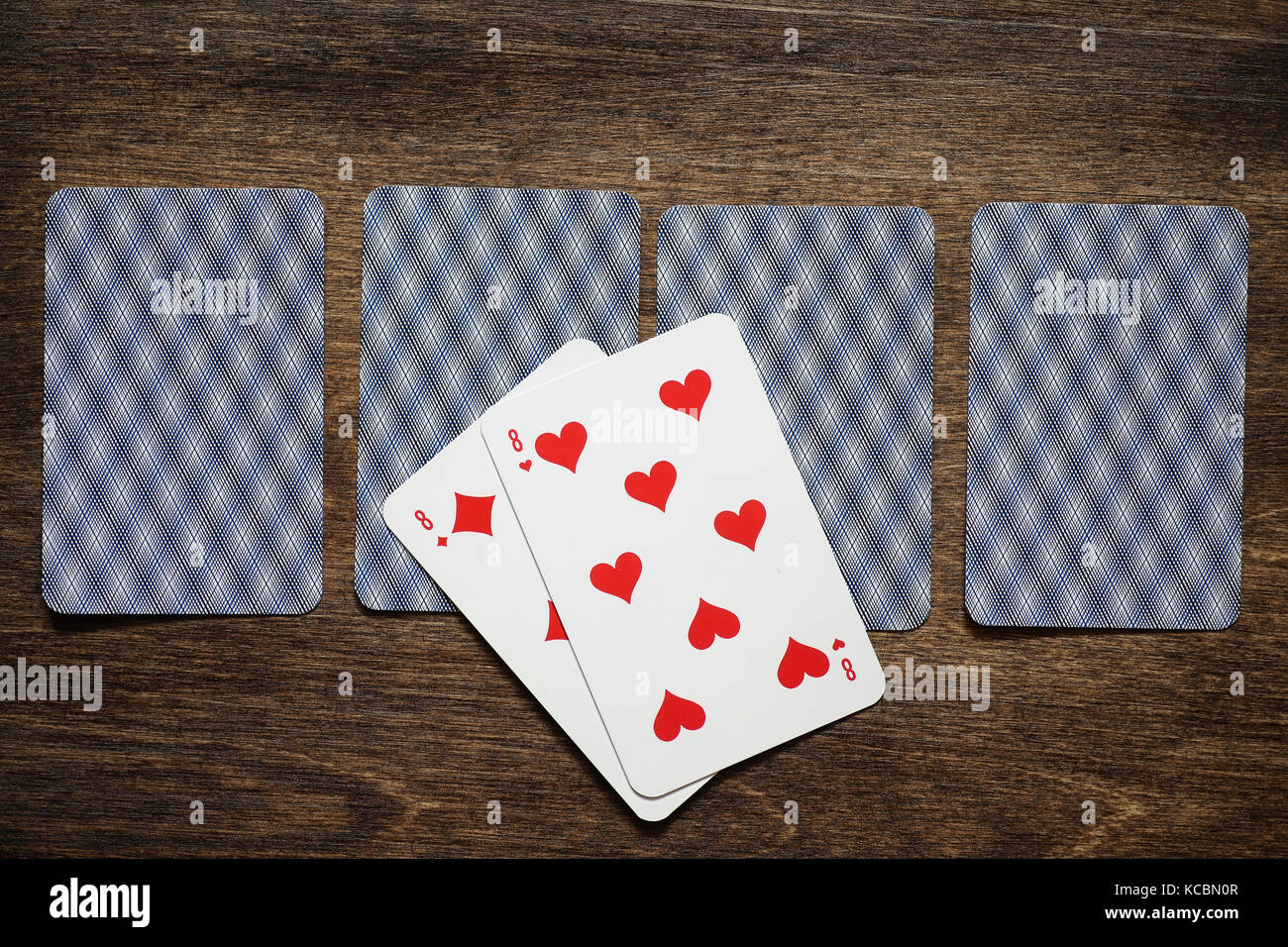 Playing chips and a deck of cards Stock Photo - Alamy