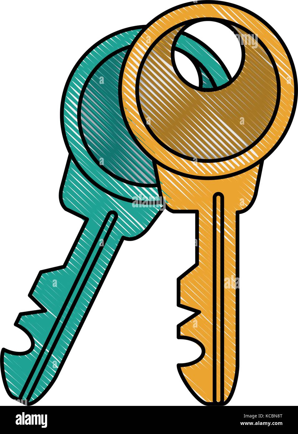 Door keys isolated Stock Vector Image & Art - Alamy
