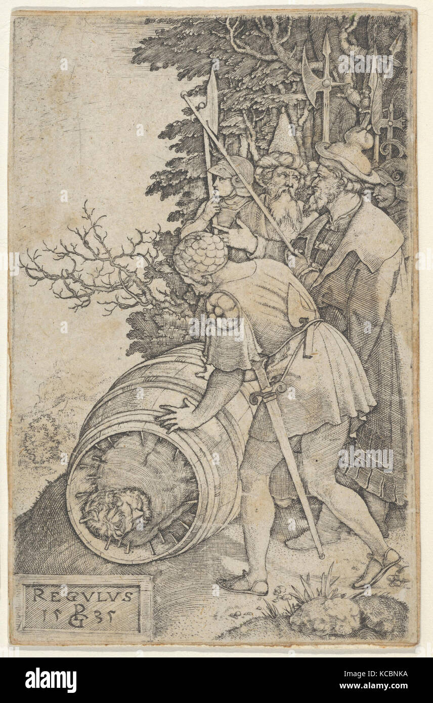 Copy of Attilius Regulus, from Roman Heroes, after Georg Pencz Stock ...