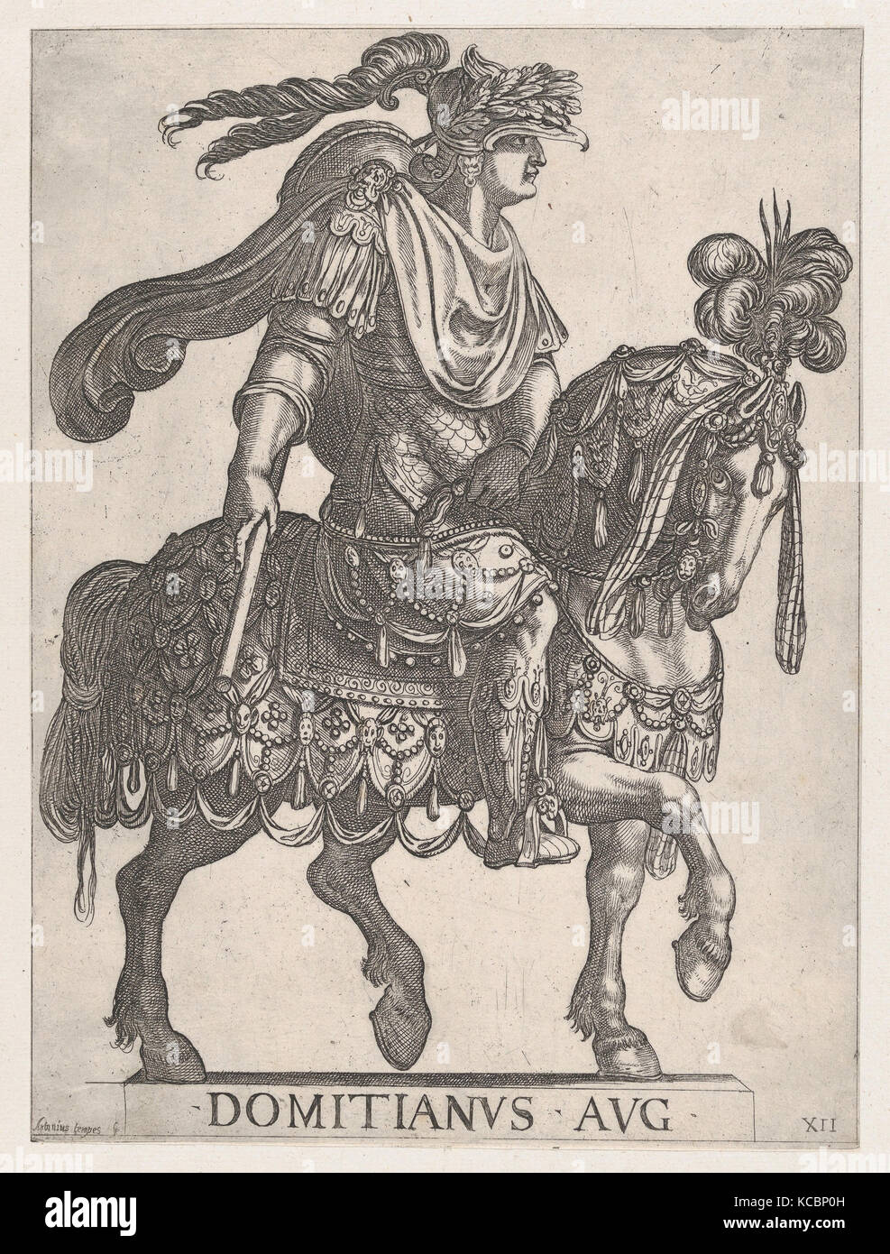 Plate 12: Emperor Domitian on horseback facing right from the 'First ...