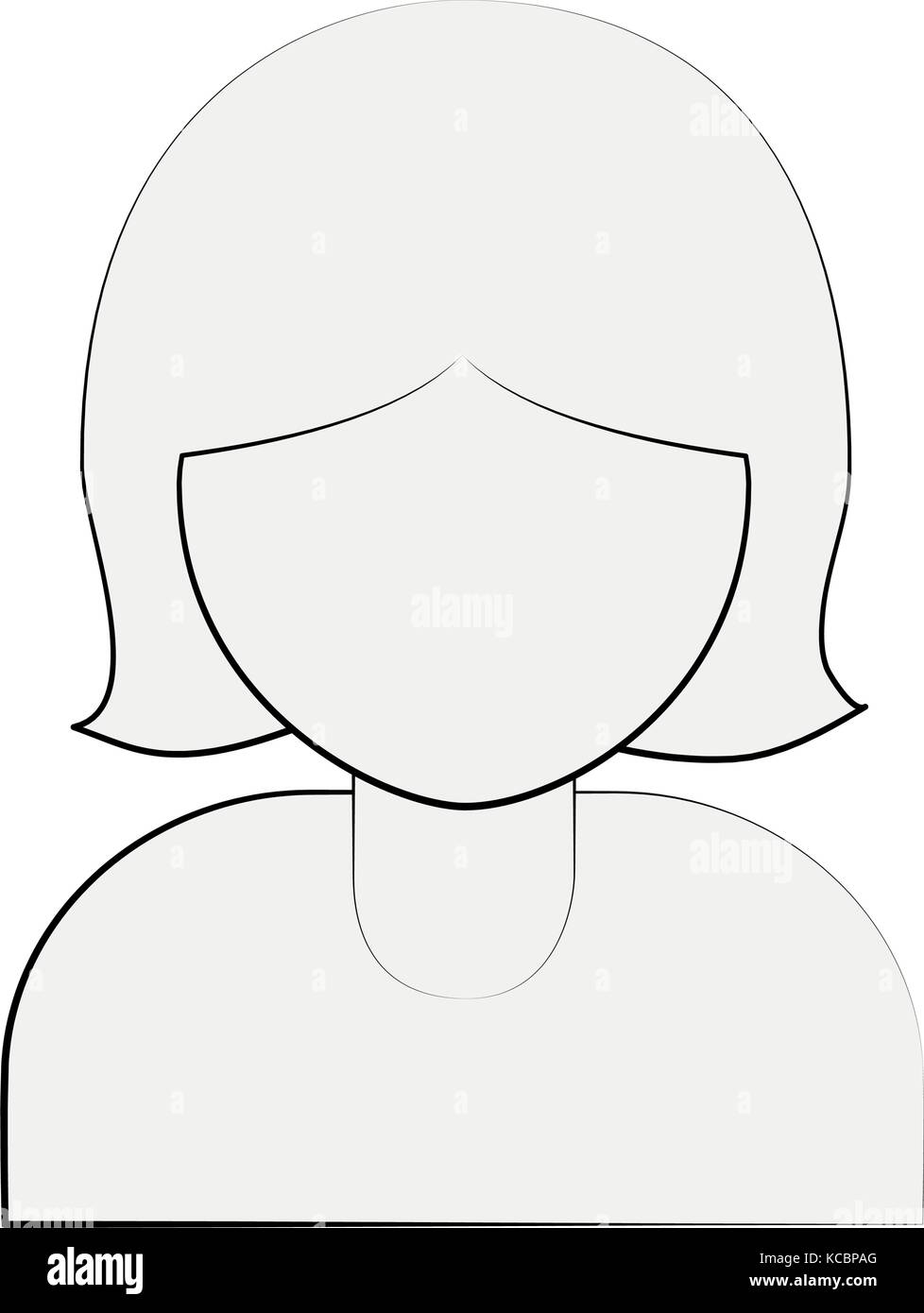 Woman faceless cartoon Stock Vector Image & Art - Alamy