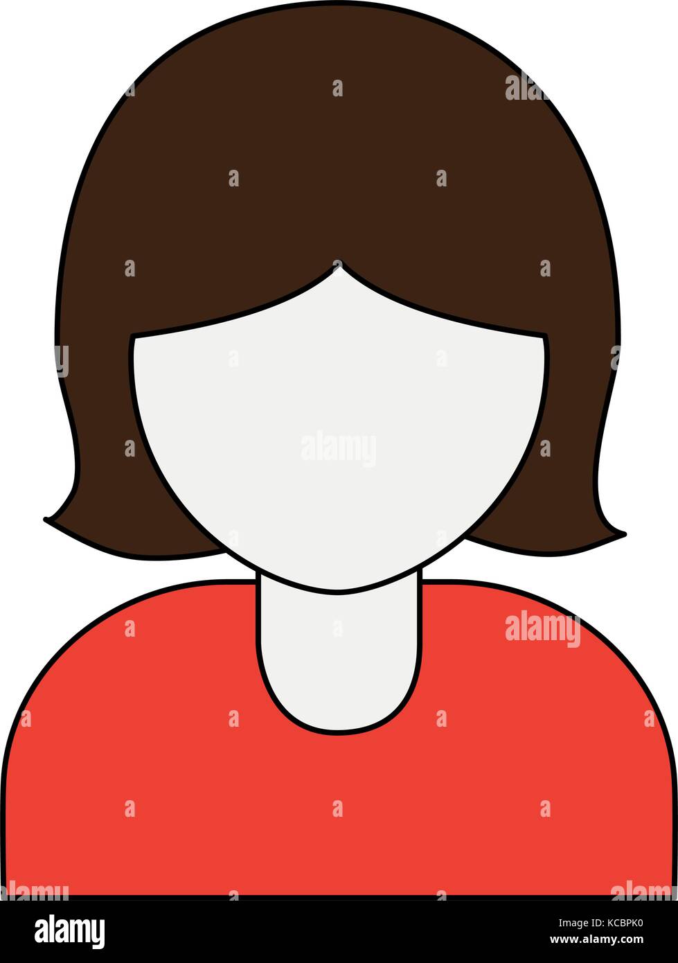 Woman faceless cartoon Stock Vector Image & Art - Alamy
