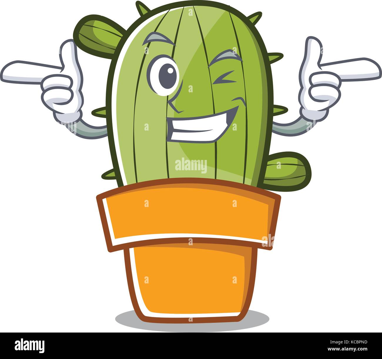 Wink cute cactus character cartoon Stock Vector Image & Art - Alamy