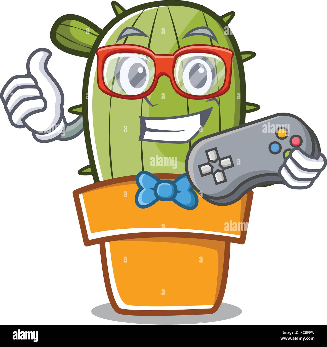Gamer cute cactus character cartoon Stock Vector Image & Art - Alamy