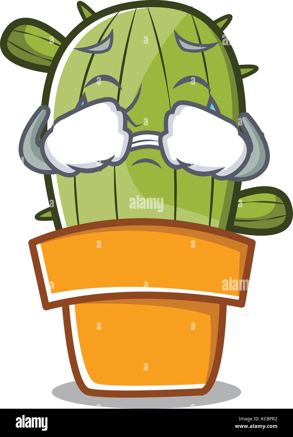 Crying cute cactus character cartoon Stock Vector Image & Art - Alamy