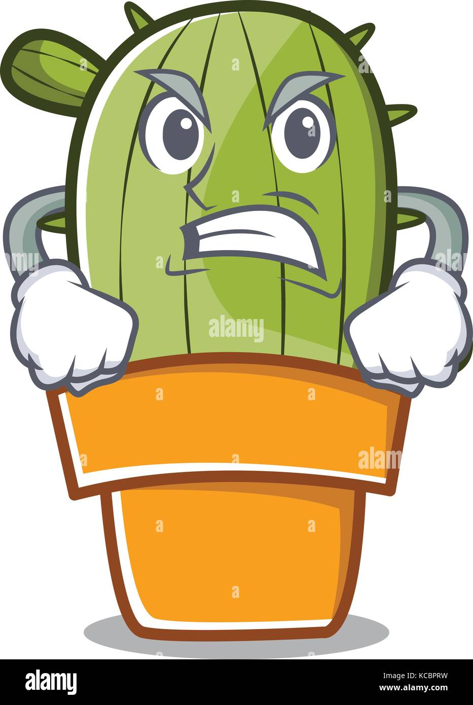 Angry cute cactus character cartoon Stock Vector Image & Art - Alamy