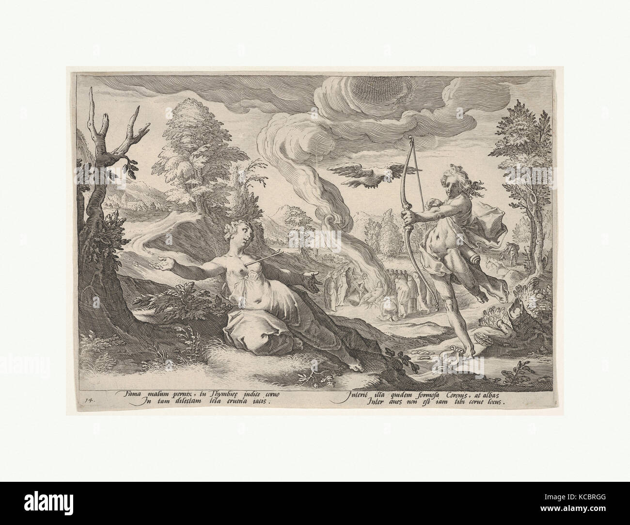 Apollo and Coronis, Possibly by Robert Willemsz de Baudous Stock Photo ...