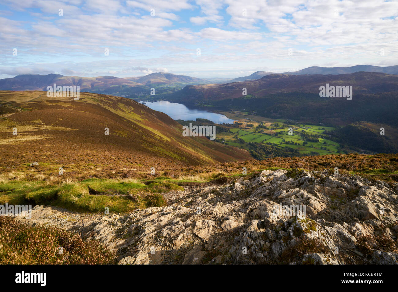 Views of Derwent Water and Borrowdale from the summit of Maiden Moor in ...