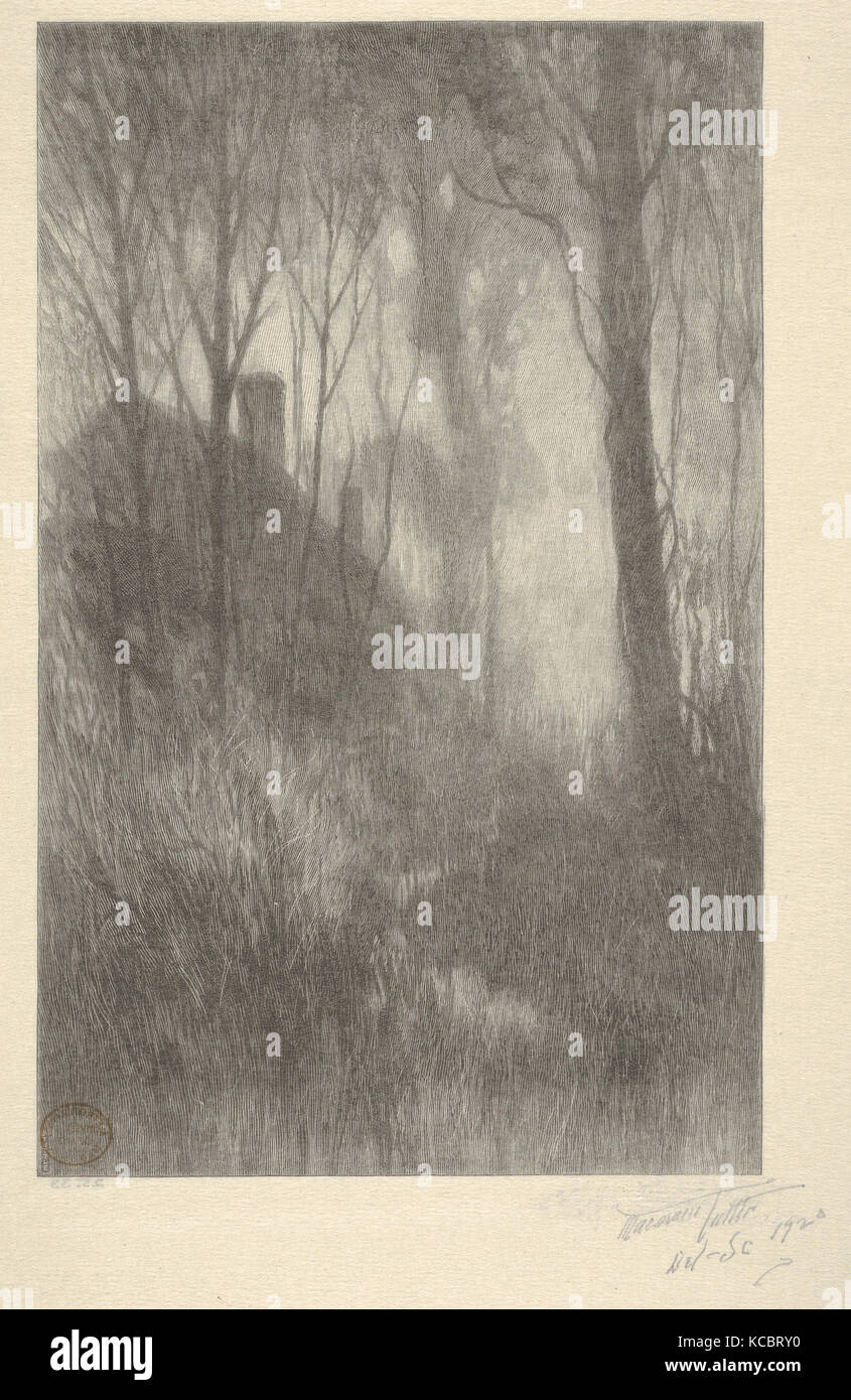 The Lost Path, 1920, Wood engraving, block: 8 x 5 1/16 in. (20.3 x 12.8 ...