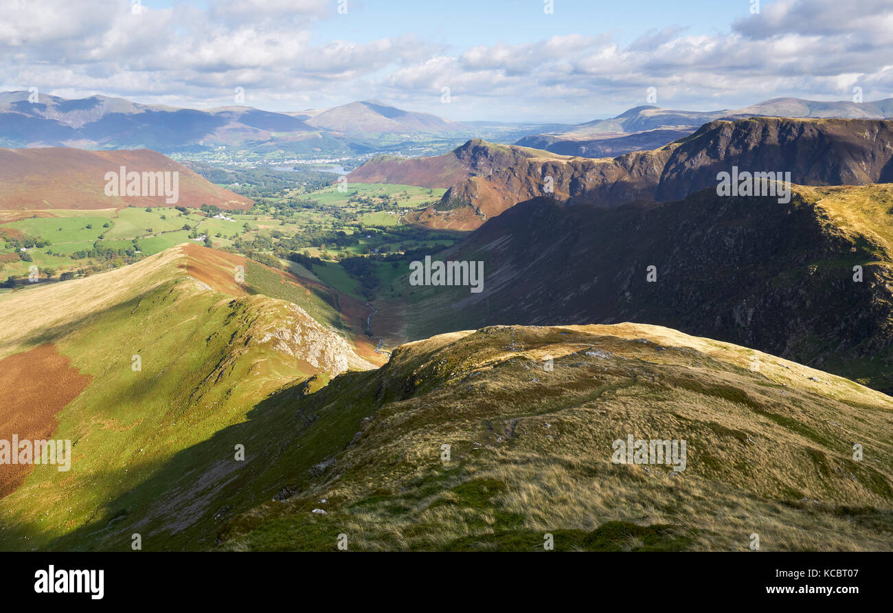 Views of High Snab Bank ridge, Derwent Fells in the Lake District ...