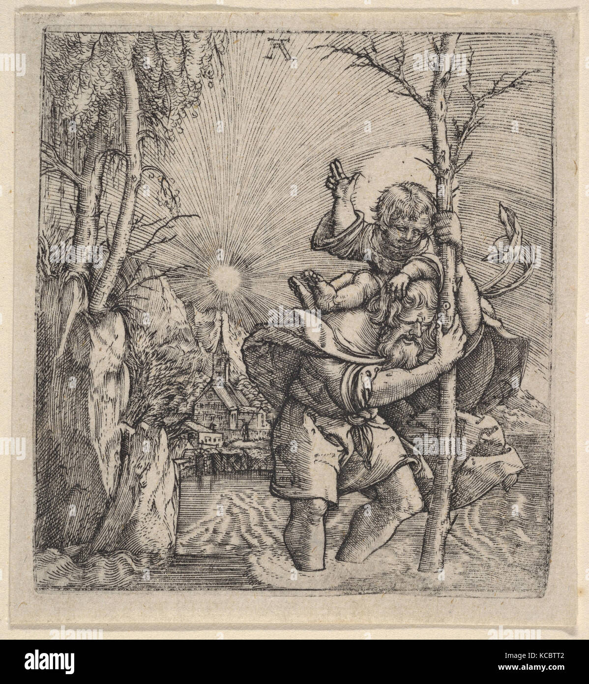 Saint Christopher Carrying the Christ Child, Albrecht Altdorfer Stock ...