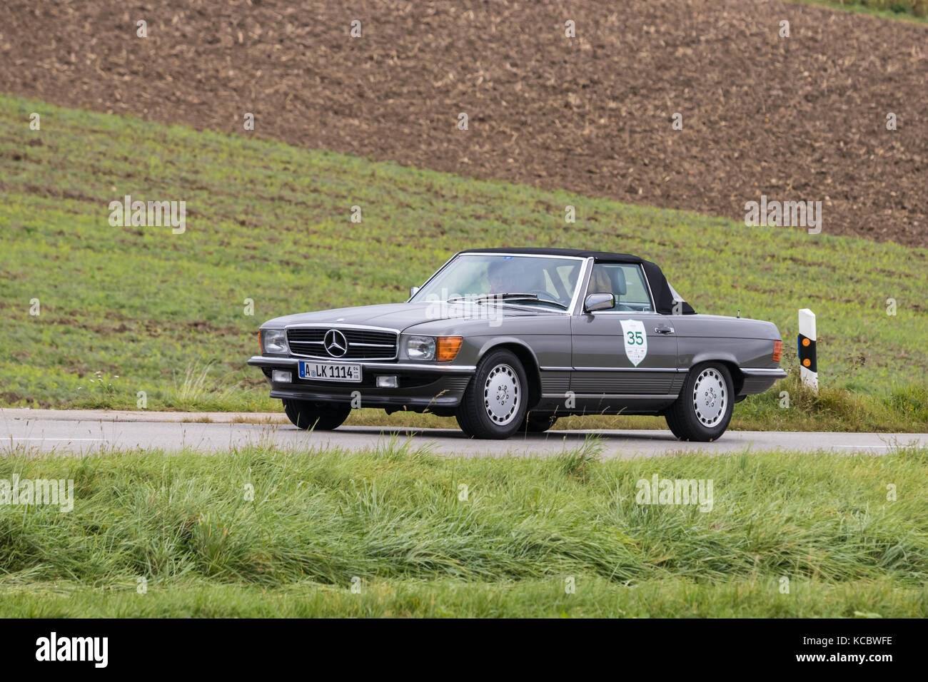 Augsburg, Germany - October 1, 2017: Mercedes-Benz oldtimer car at the ...
