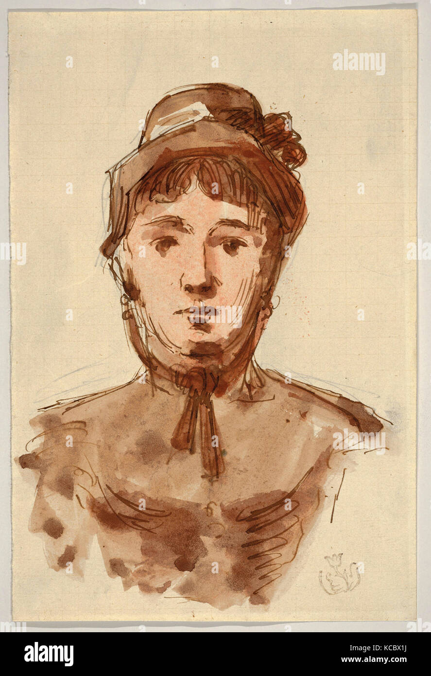 Drawings and Prints, Drawing, Portrait of a Woman (Mme Cornu, the ...